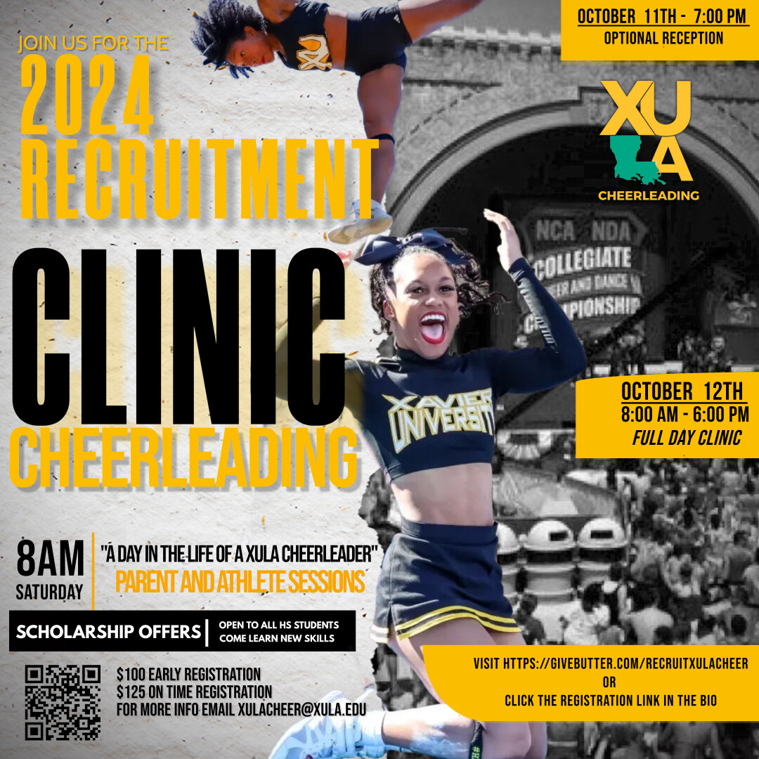Recruitment Clinic Cheerleading | XAVIER UNIVERSITY OF LOUISIANA ...