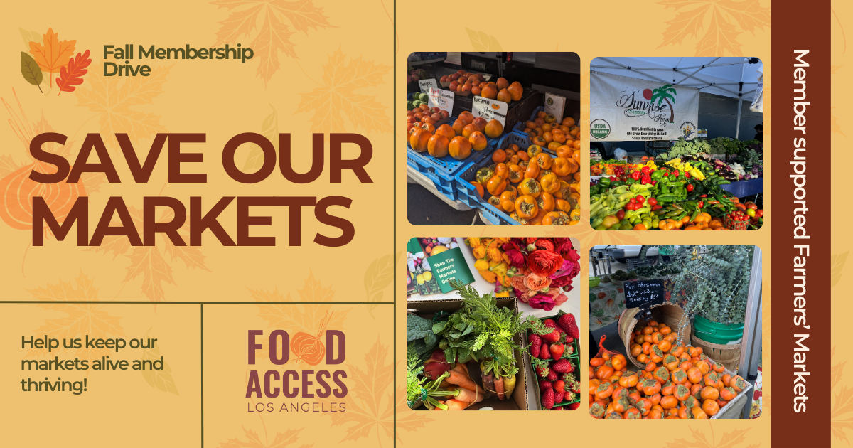 Fall Membership Drive - Save Our Markets!