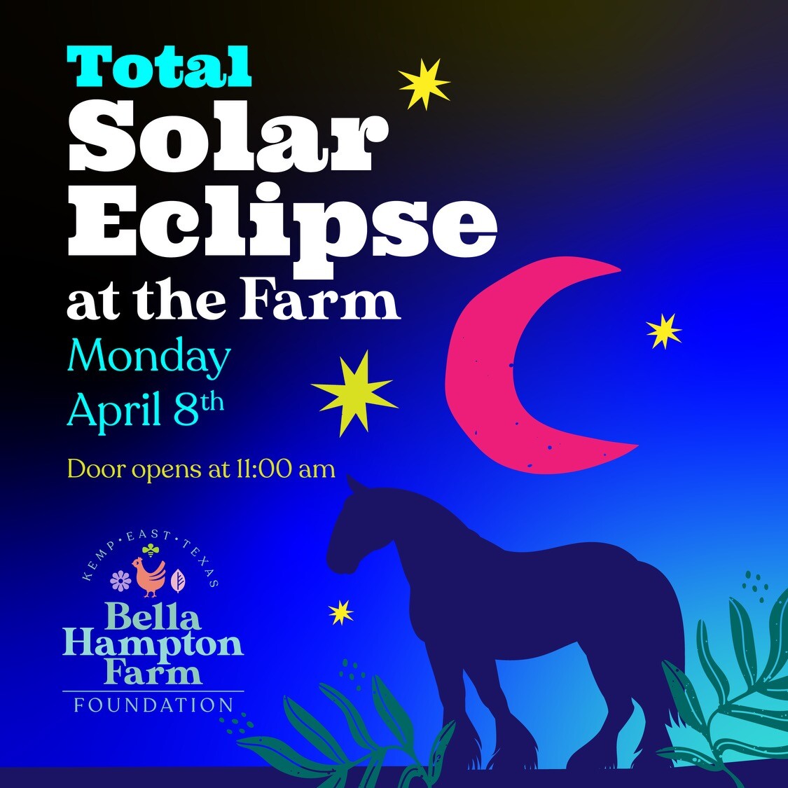 Solar eclipse at the farm | Bella Hampton Farm Foundation