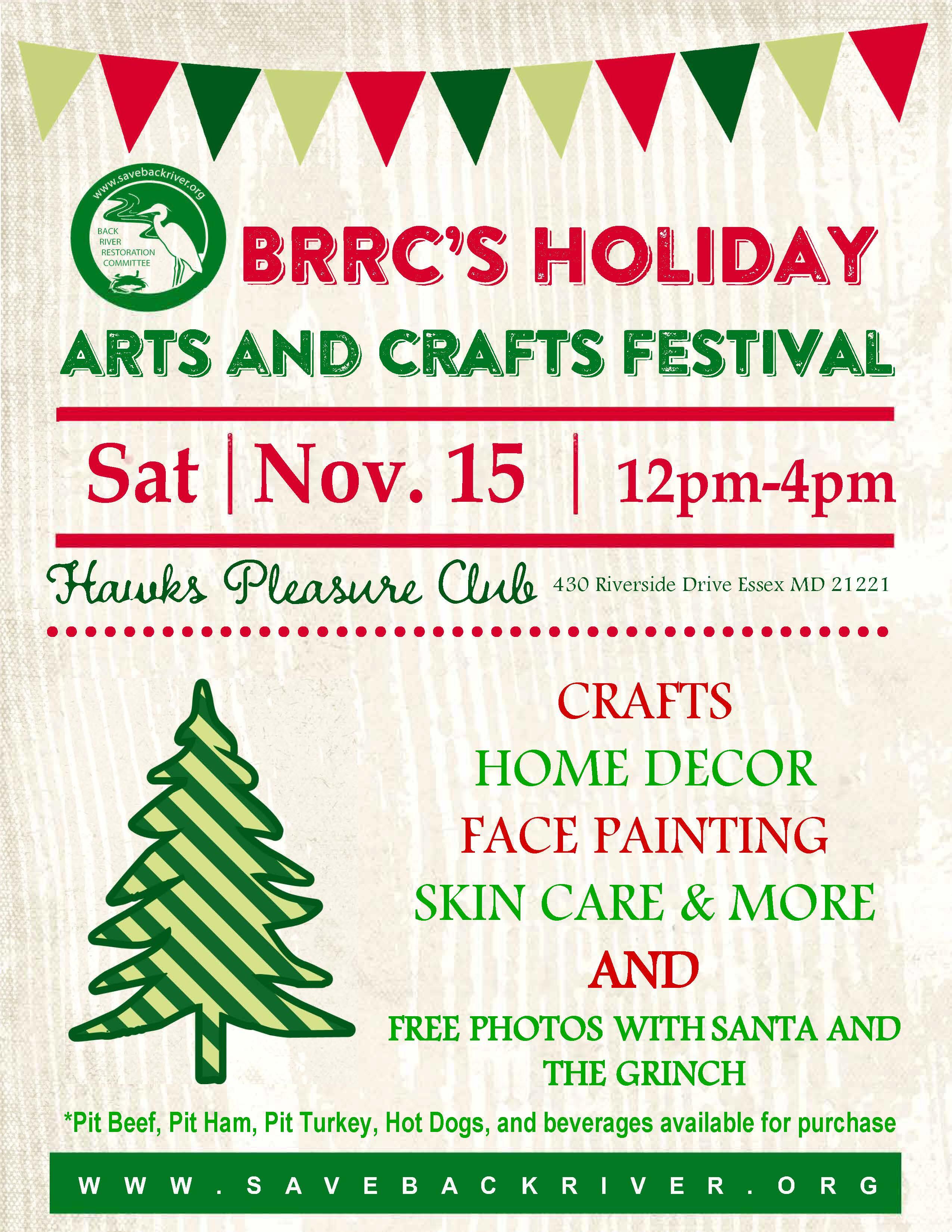 6th Annual BRRC Holiday Arts & Crafts Festival | Back River Restoration ...