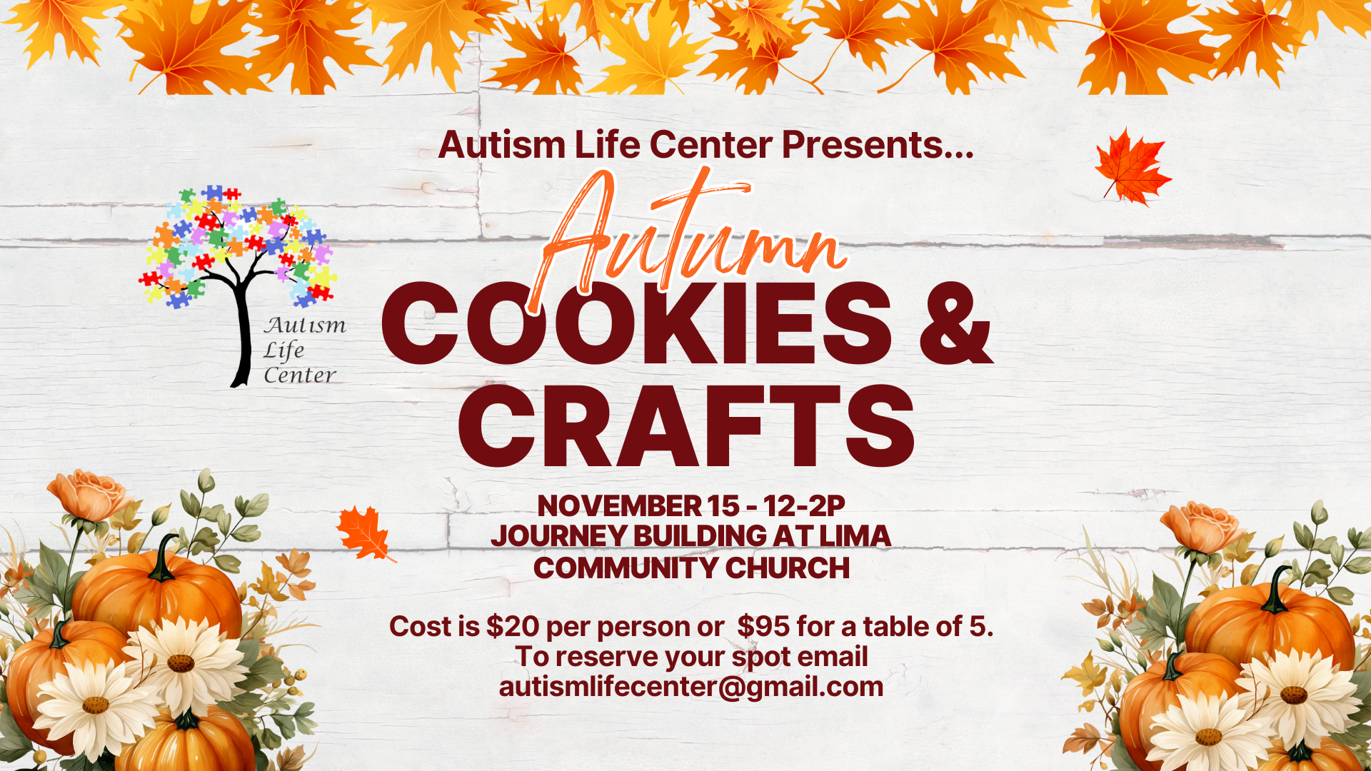Autumn Cookies & Crafts | Autism Life Center Inc