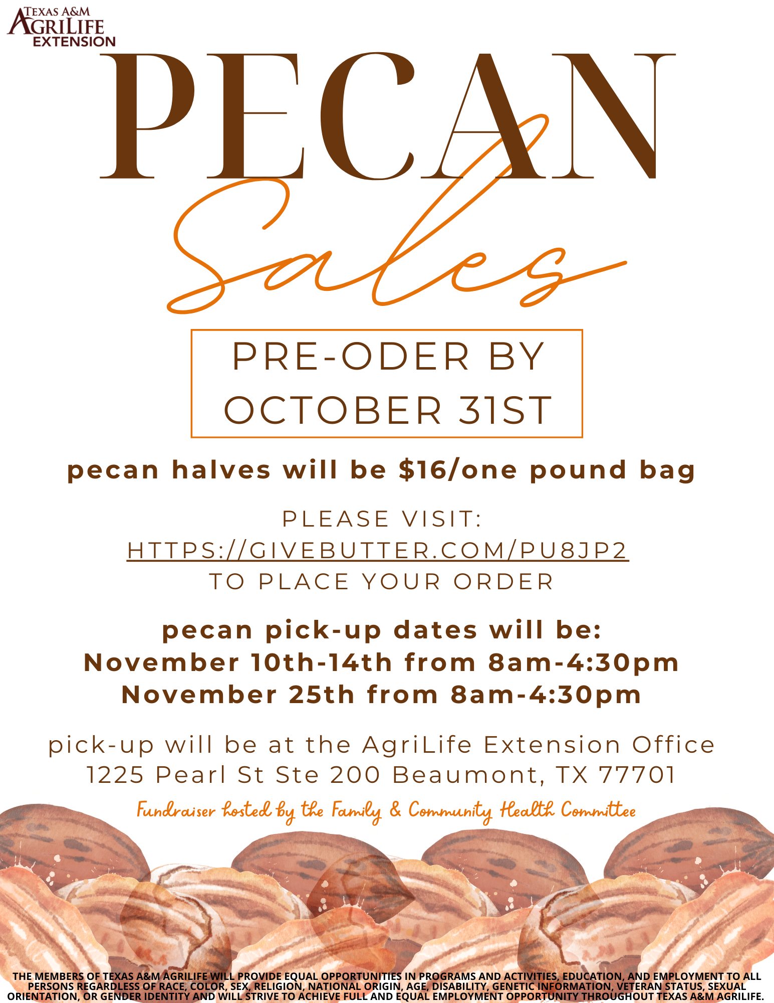 Fresh Texas Pecans | Family & Consumer Sciences Committee