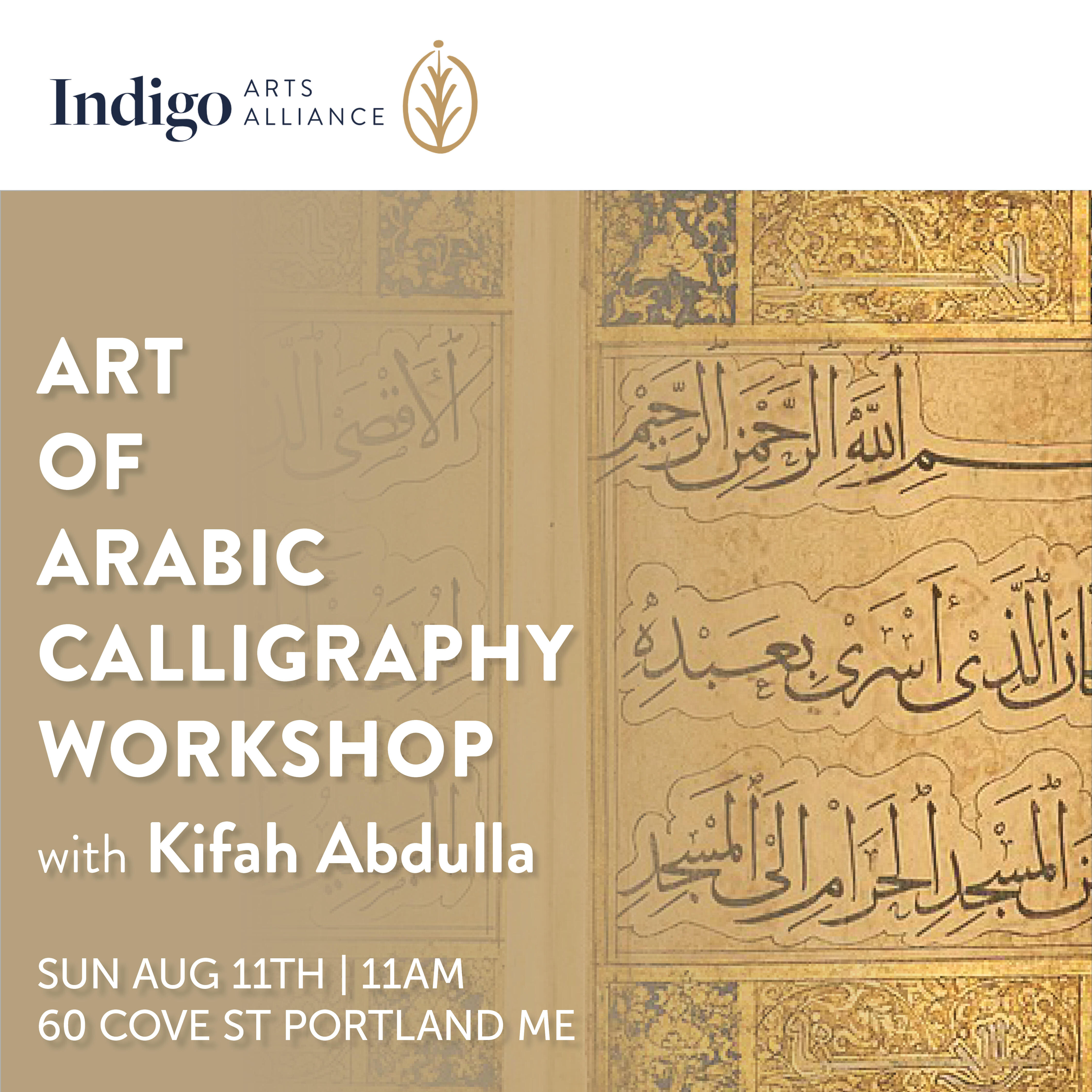 Art of Arabic Calligraphy Workshop with Kifah Abdulla 24' | Indigo Arts Alliance