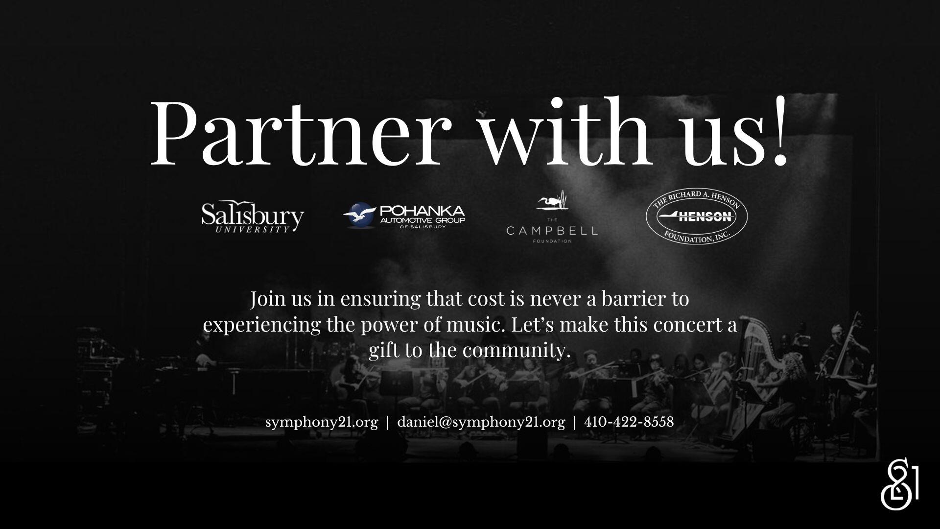 Symphony 21 Live Concert Sponsorship Opportunity