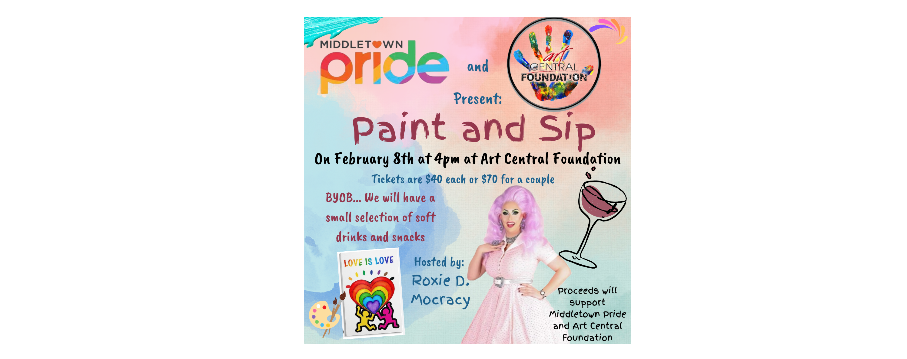 Middletown Pride Paint & Sip at Art Central Foundation | Community ...