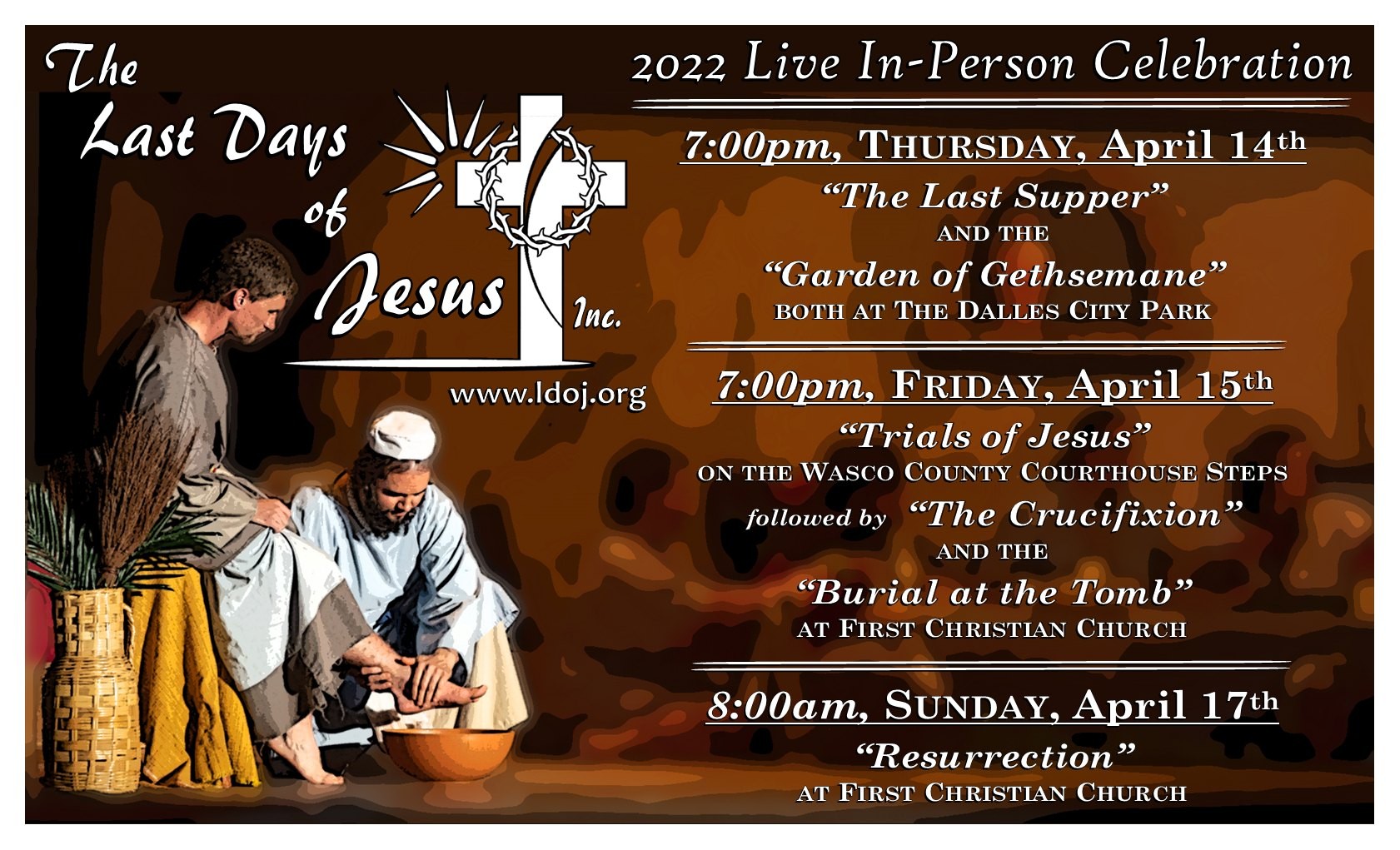 THE LAST DAYS OF JESUS - EASTER 2022 FUNDRAISER | The Last Days of ...