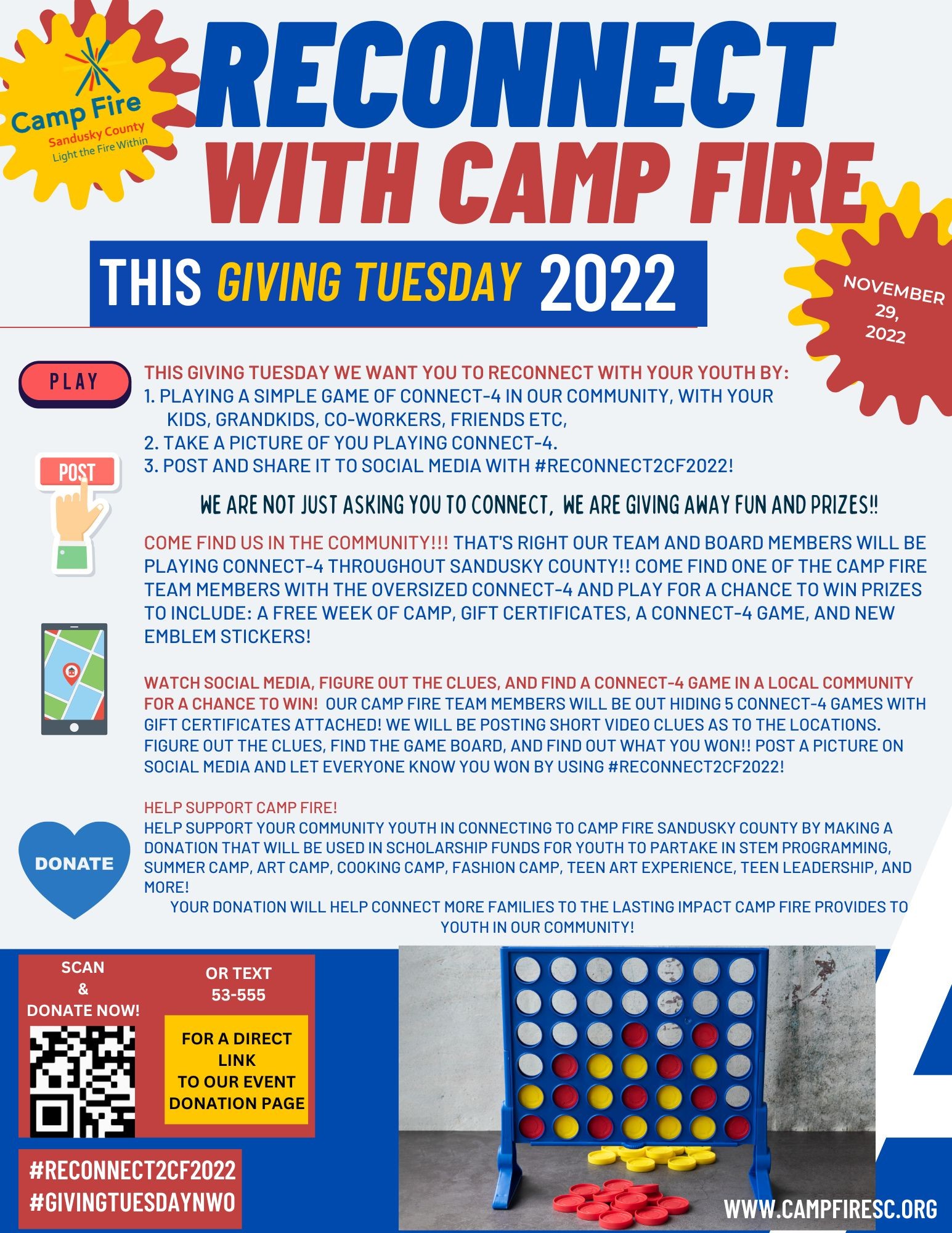 Re-Connect with Camp Fire This Giving Tuesday!