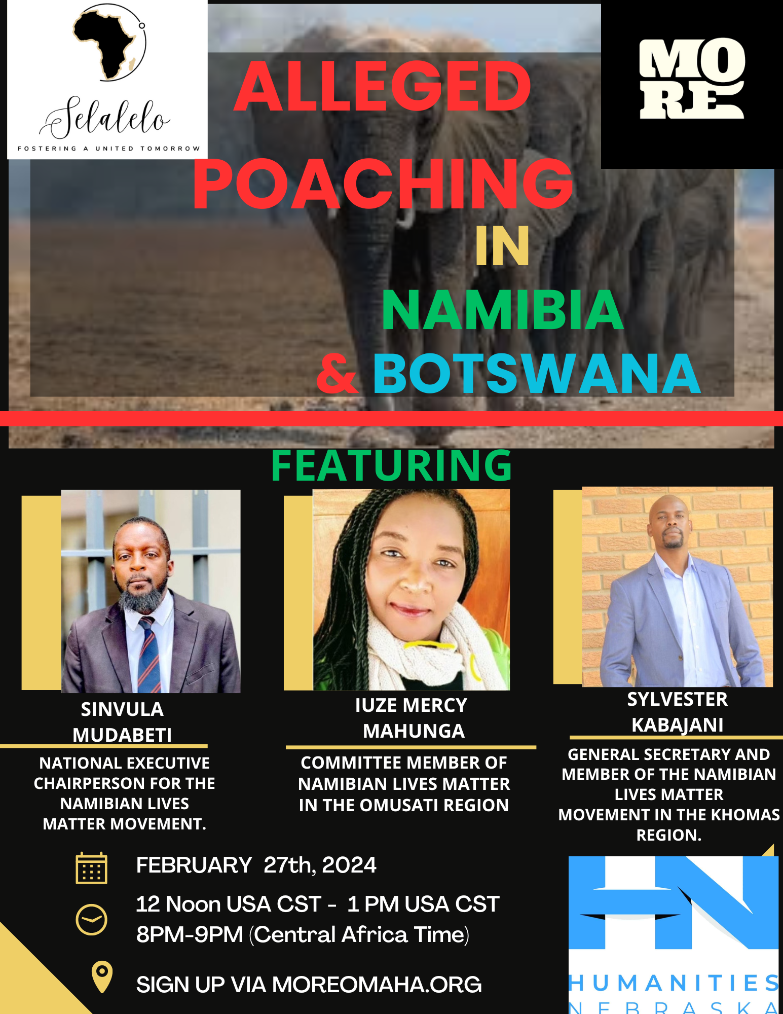 Alleged Poaching in Namibia & Botswana | MORE: Movement in Omaha for ...