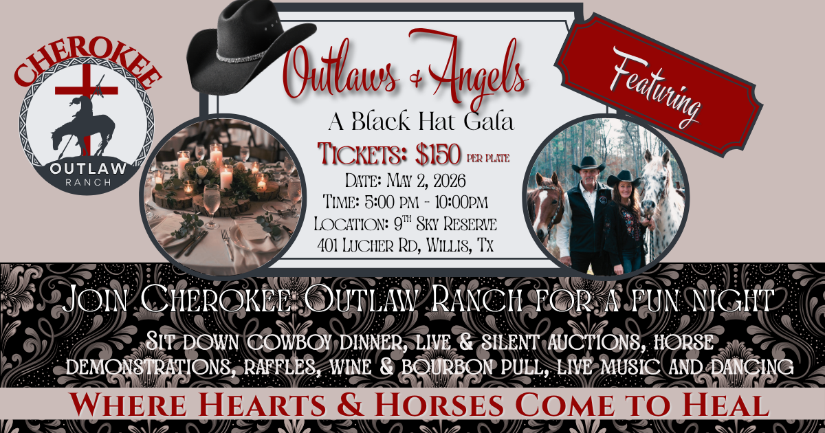 Outlaws & Angels Black Hat Gala | Cherokee Outlaw Ranch | Cherokee ...
