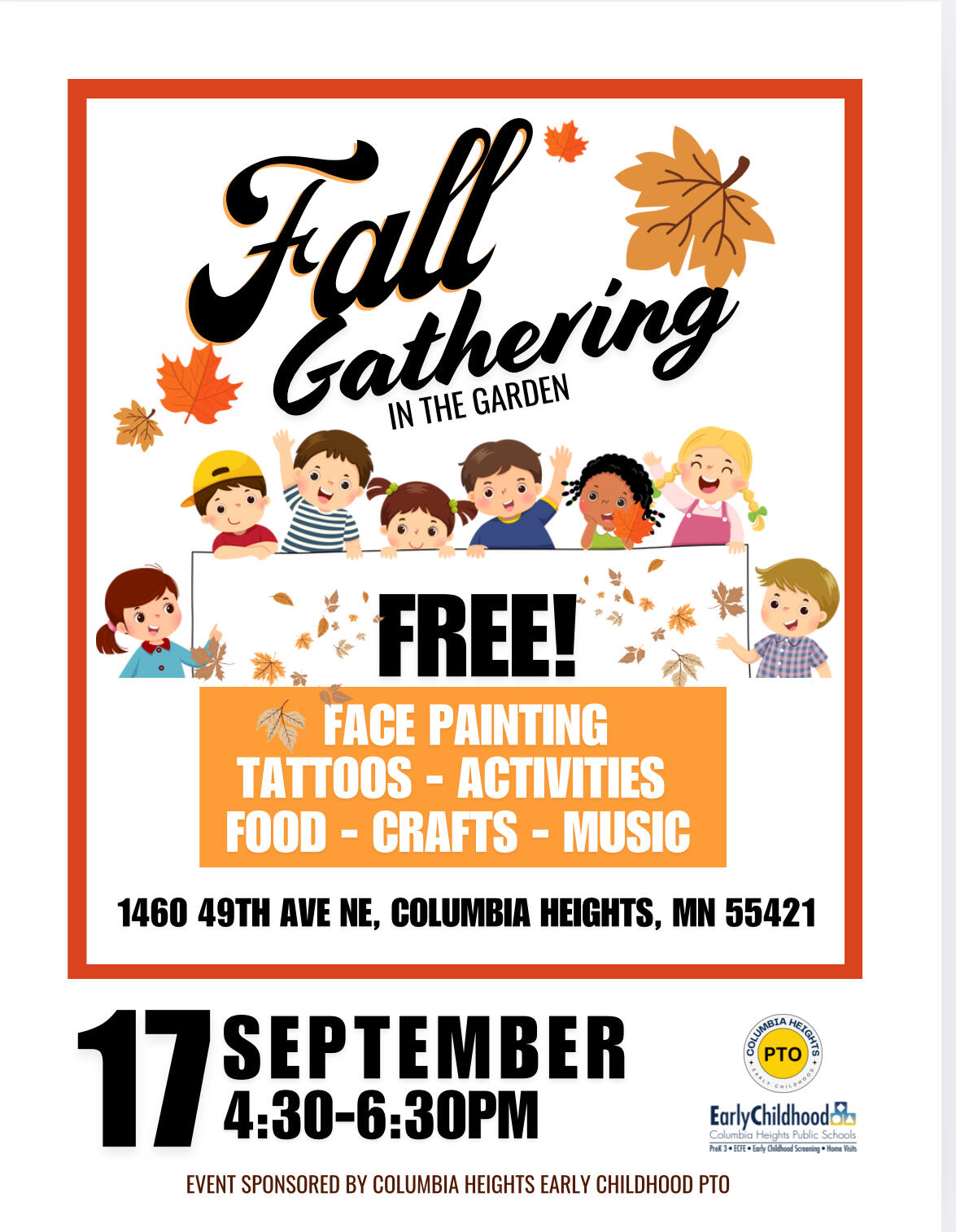 Fall early childhood PTO event