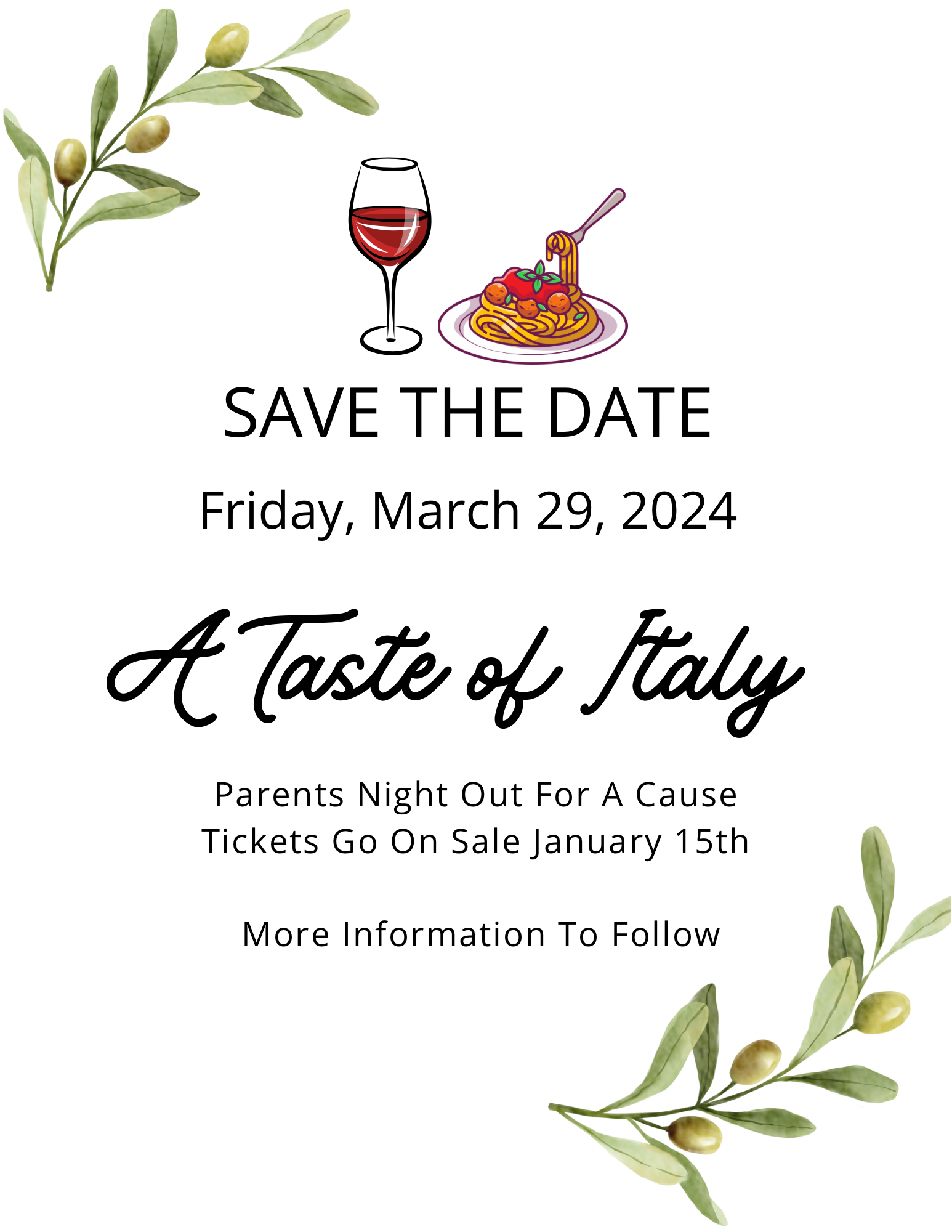 Auction - A Taste of Italy | Olivet Families