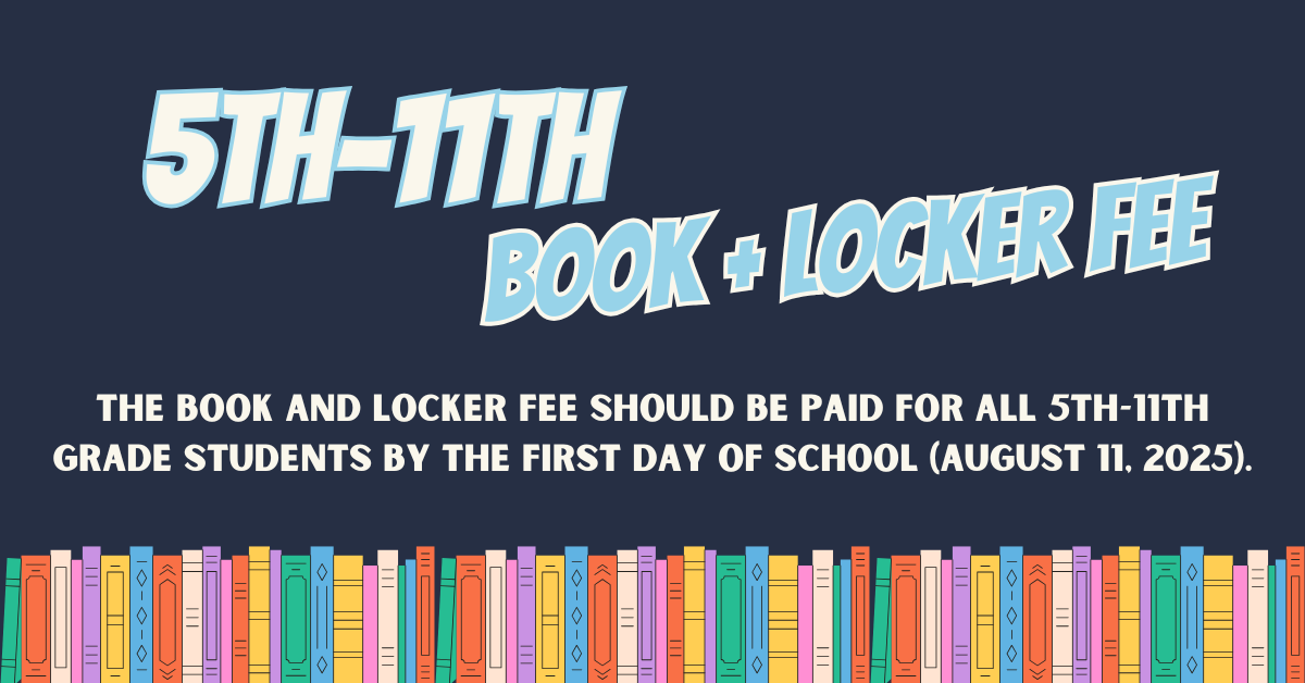 2025 5th-11th Grade Book/Locker Fee