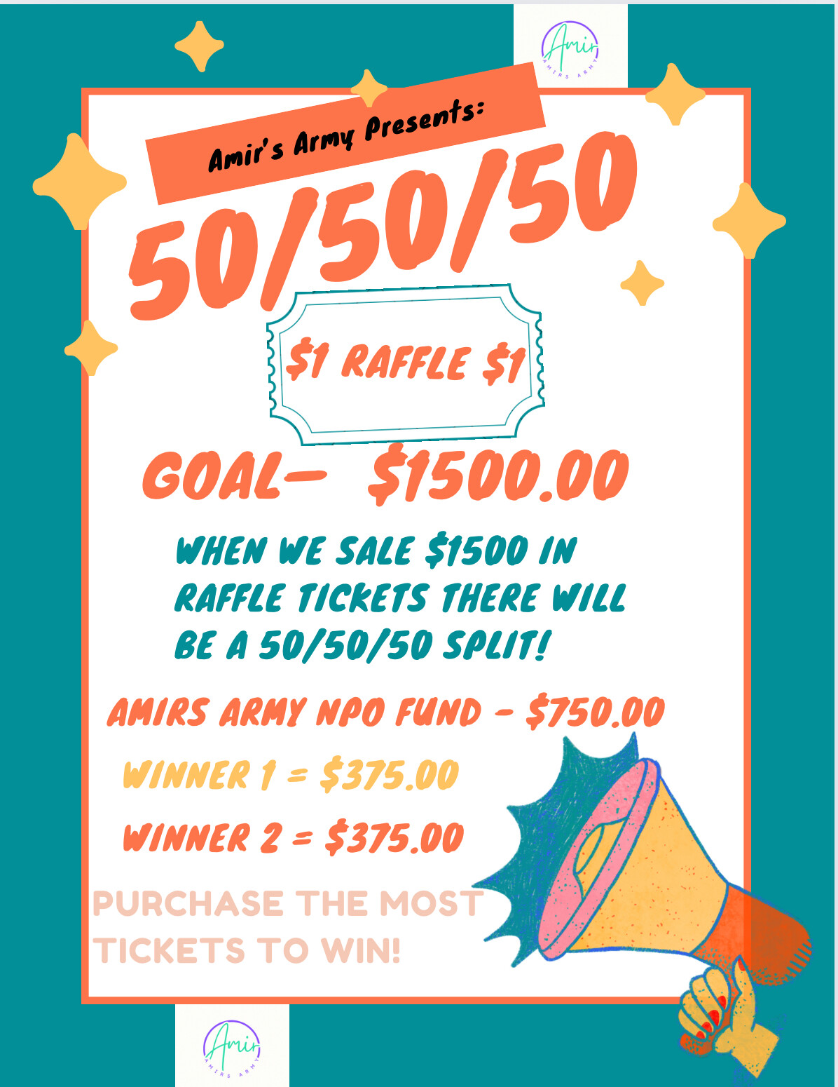 50/50/50 Raffle Ticket Fundraiser