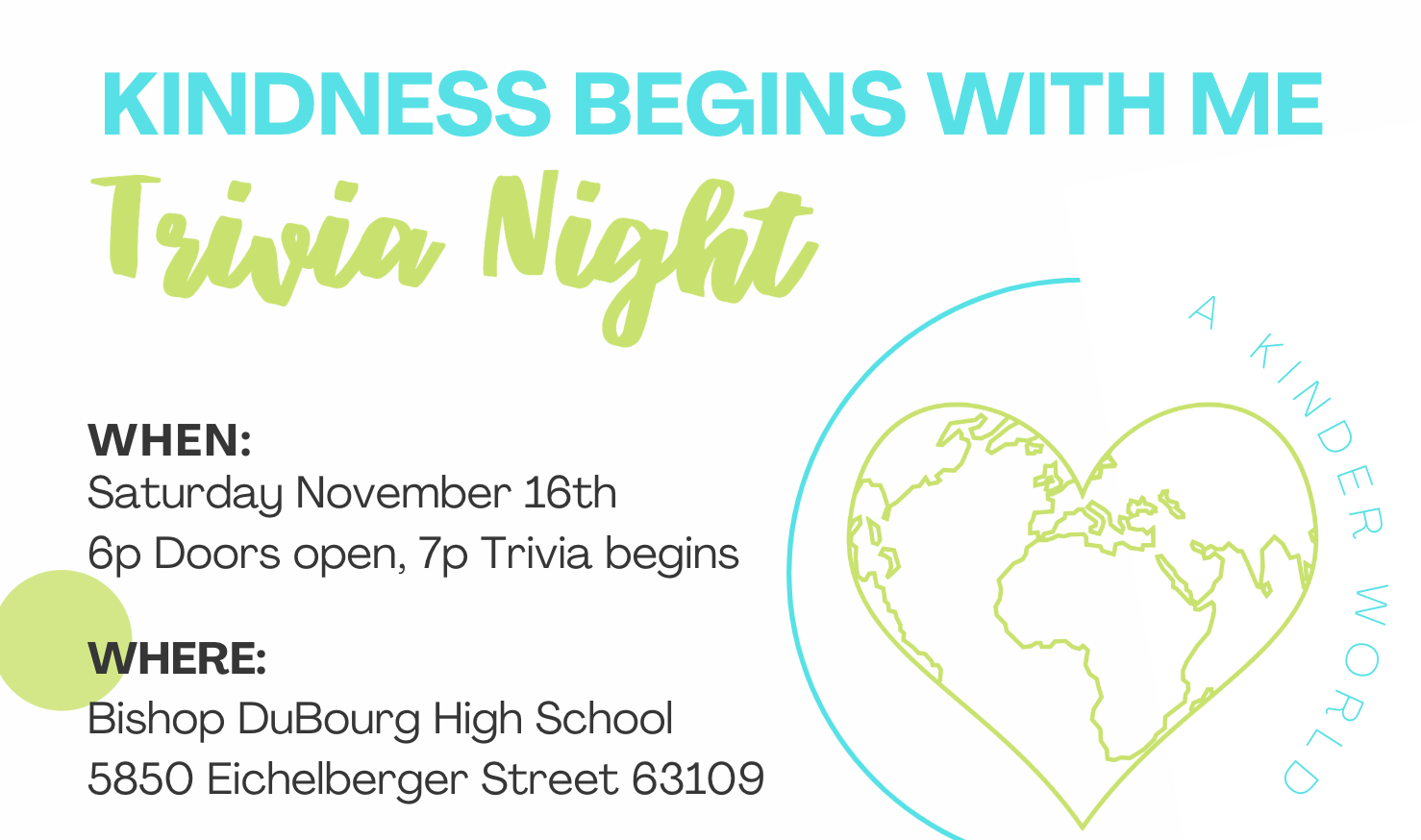 Kindness Begins with Me Trivia Night - November 16, 2024
