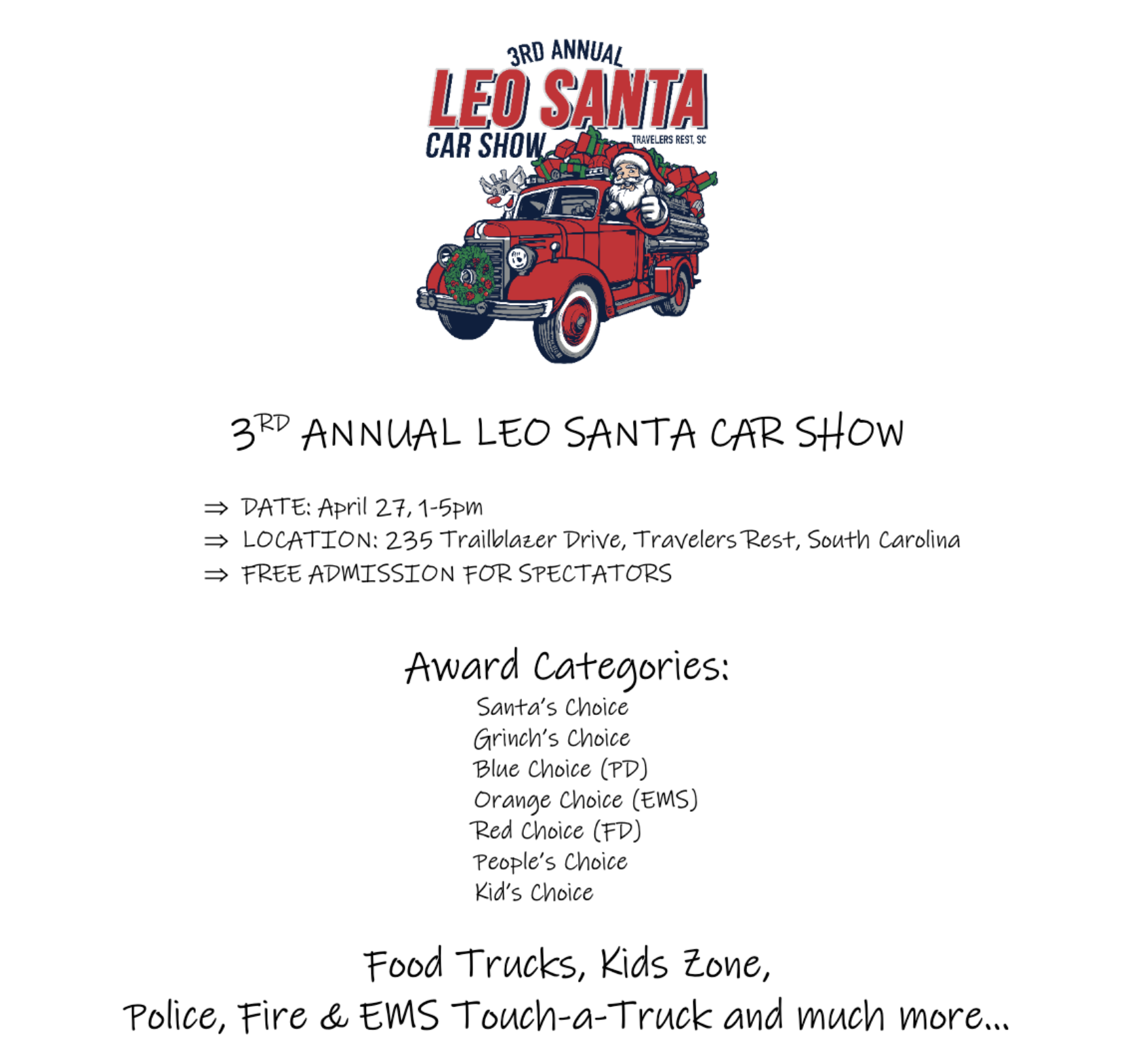 3rd Annual LEO Santa Car Show | LEO SANTA