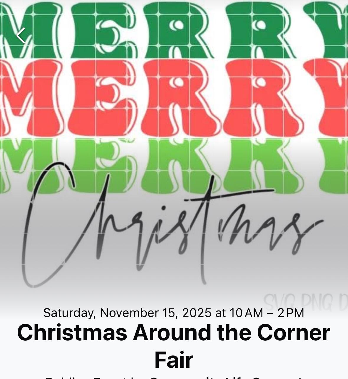 Christmas Around the Corner November 15, 2025 | Community Life Support, INC