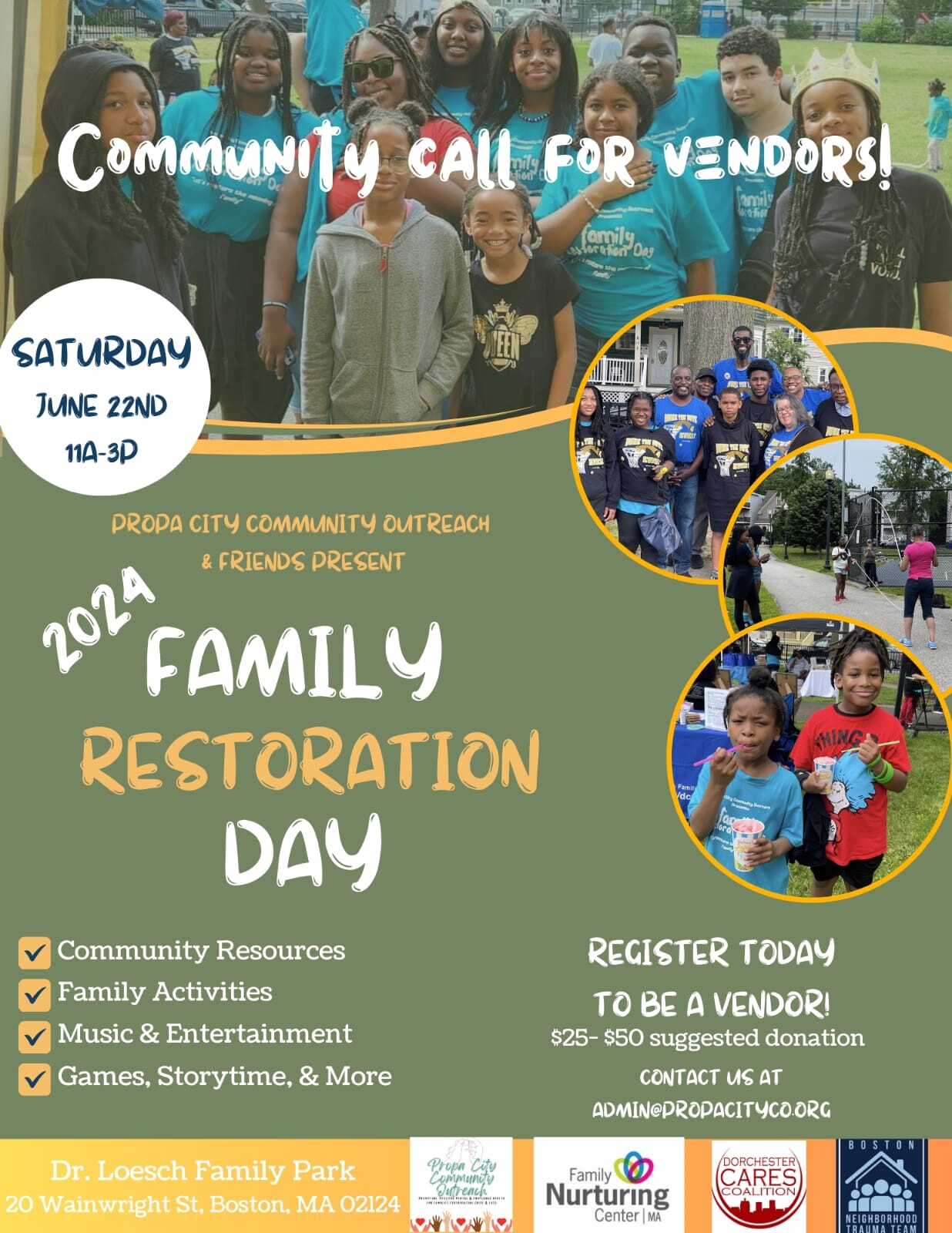 Family Restoration Day Vendor