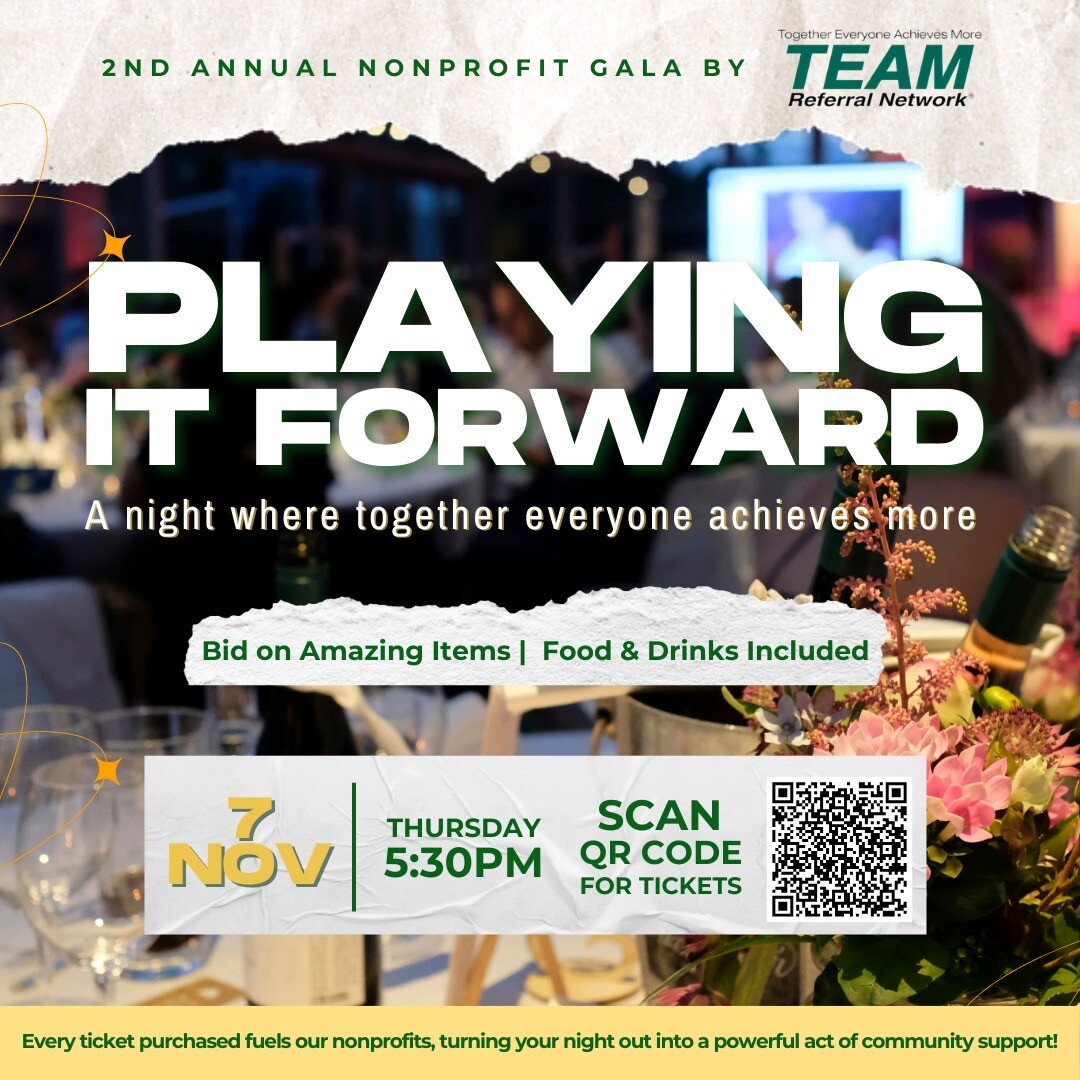 2nd Annual Nonprofit Gala: Playing It Forward | TEAM Referral Network