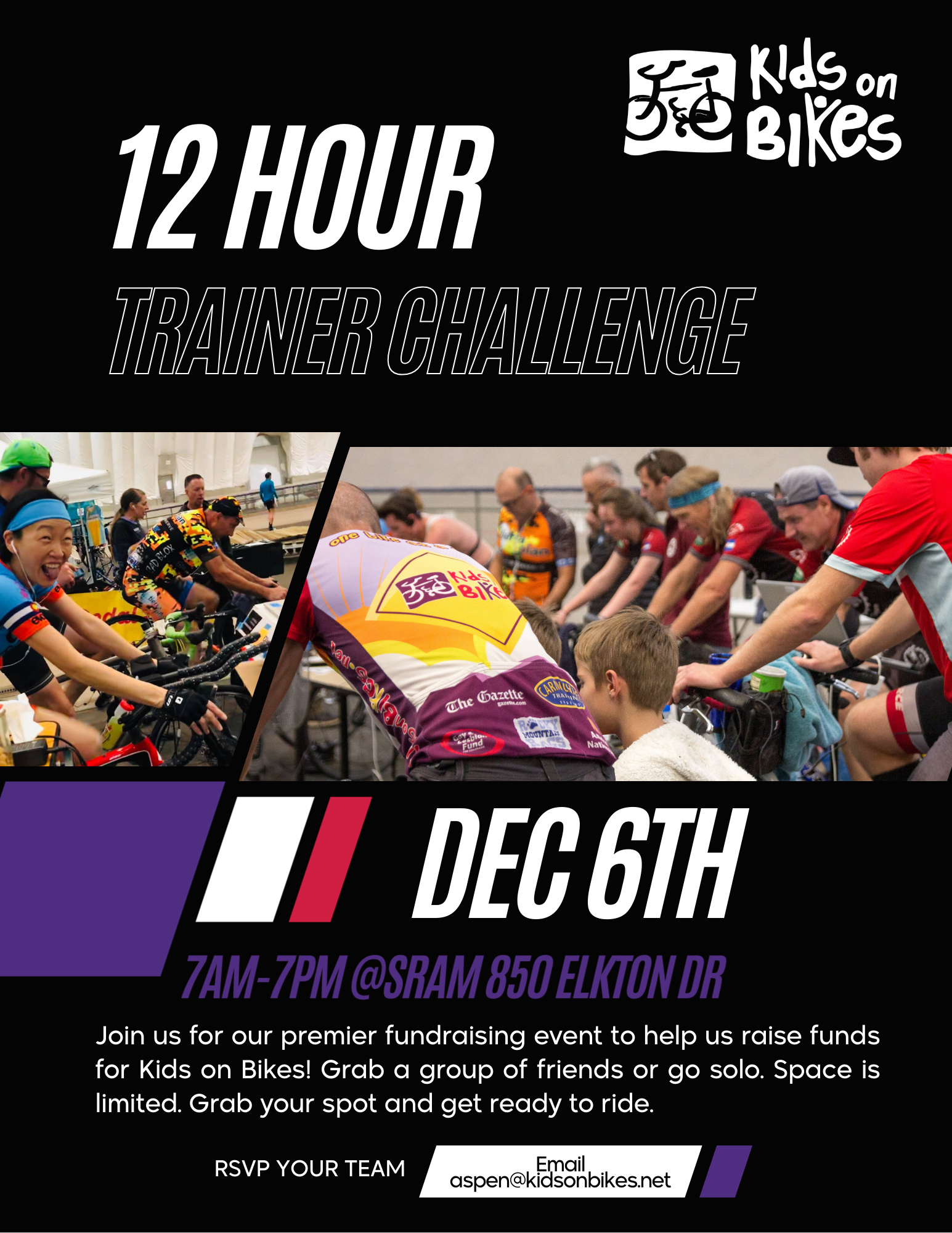 12 Hour Trainer Challenge | KIDS ON BIKES INC