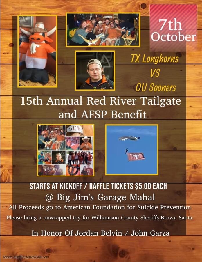 15th Annual Red River Tailgate and AFSP Benefit