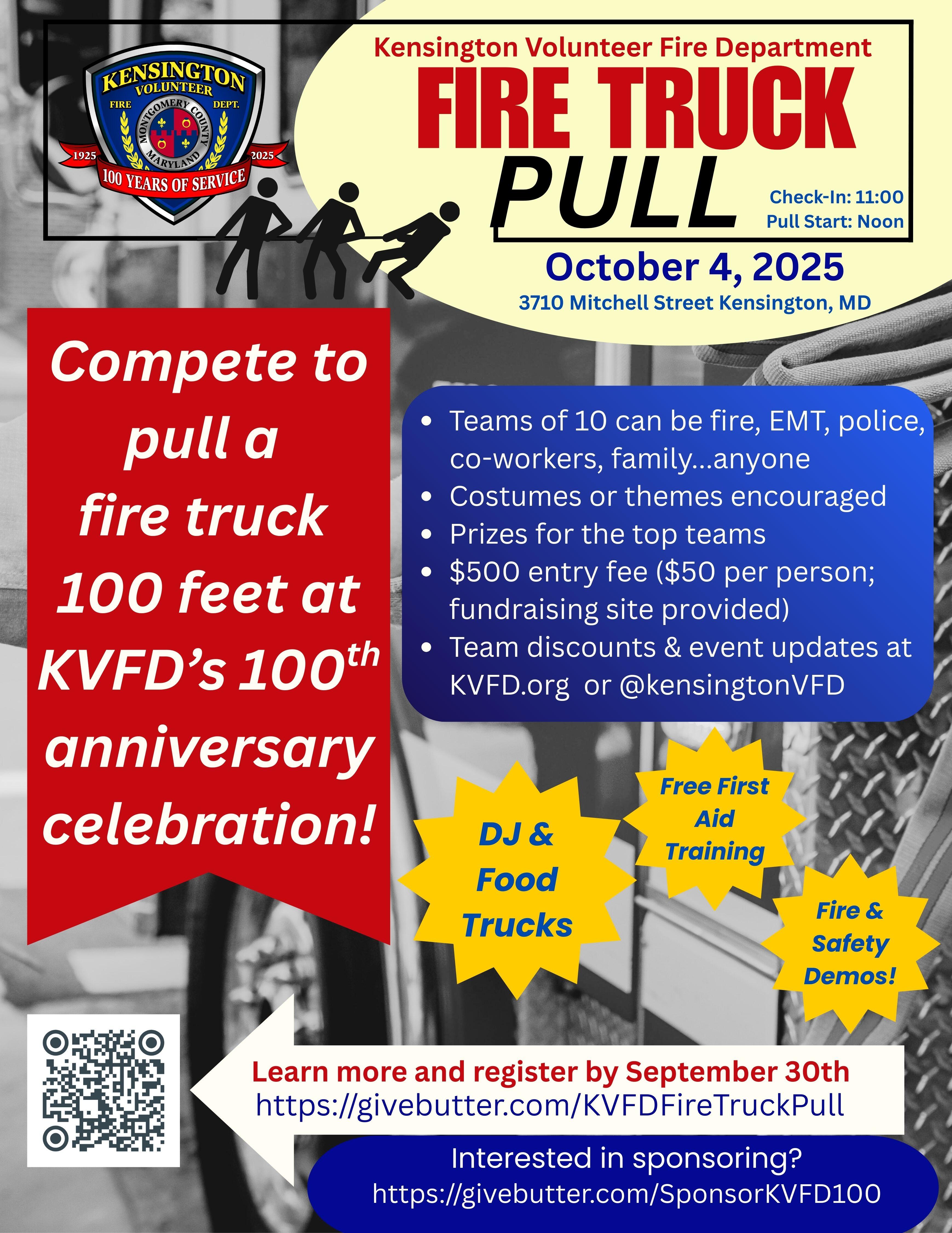 KVFD Fire Truck Pull | Kensington Volunteer Fire Department, Inc.