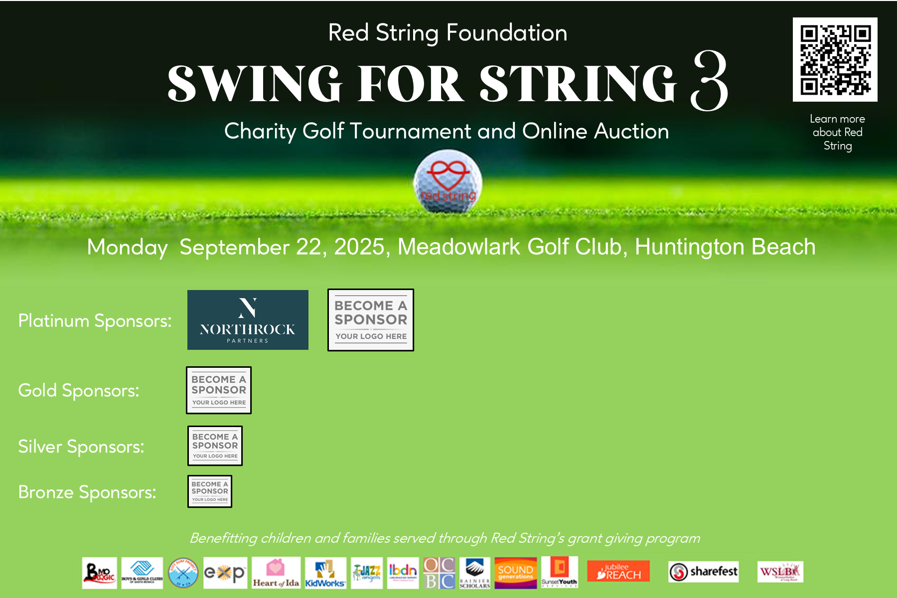3rd Annual Swing for String Golf Tournament and Online Charity Auction