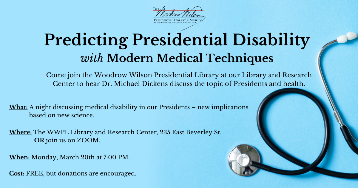 Dr. Michael Dickens Presents: Predicting Presidential Disability with ...