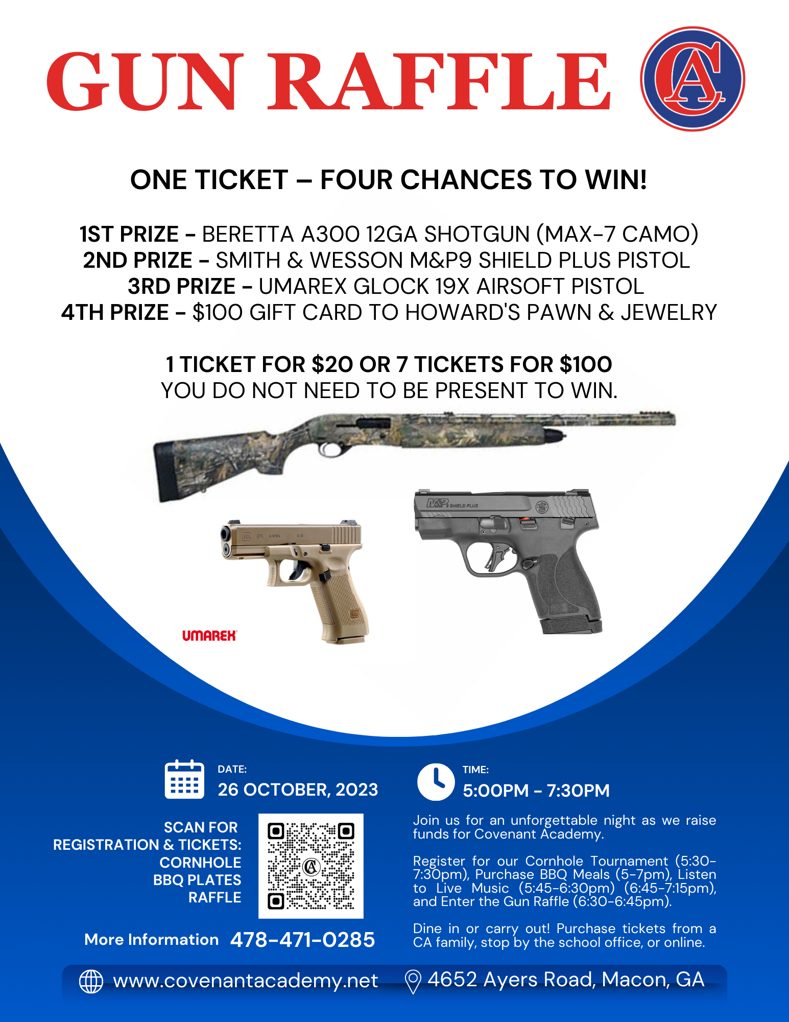 2023 Covenant Academy Gun Raffle