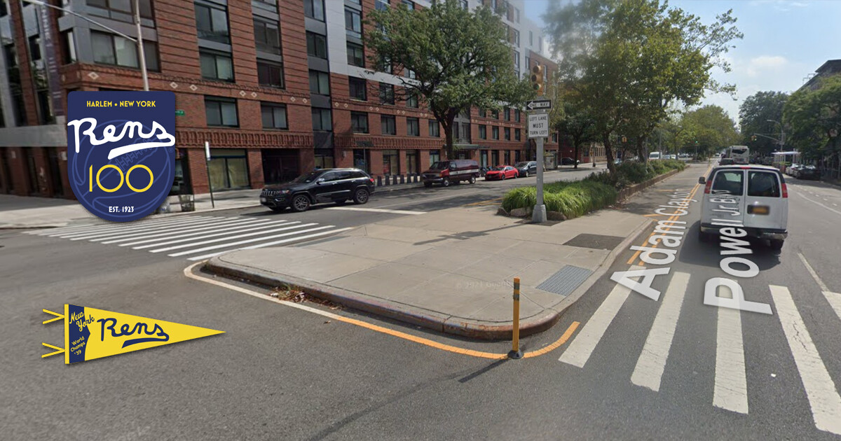 New York Rens Memorial Bench and Marker, Harlem | The Black Fives ...