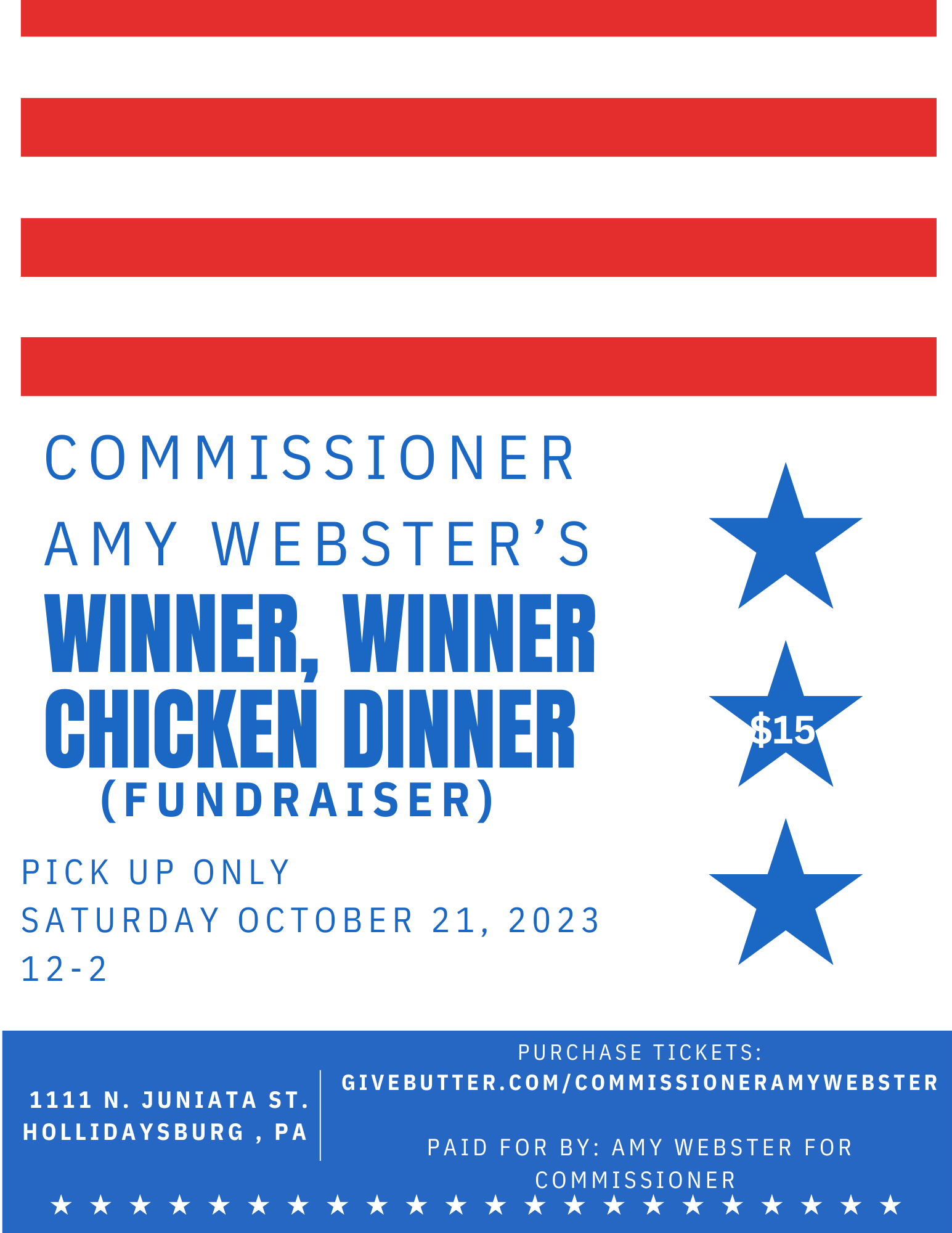 Amy Webster's WINNER WINNER Chicken Dinner!