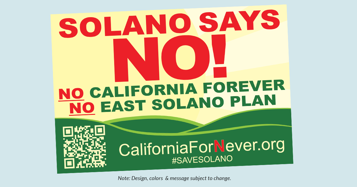 Solano Says NO! Yard Signs