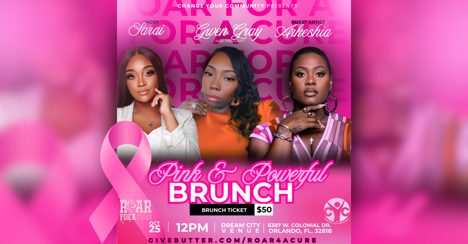 3rd Annual Roar for a Cure: Worship & Brunch | City of Life Ministries Inc