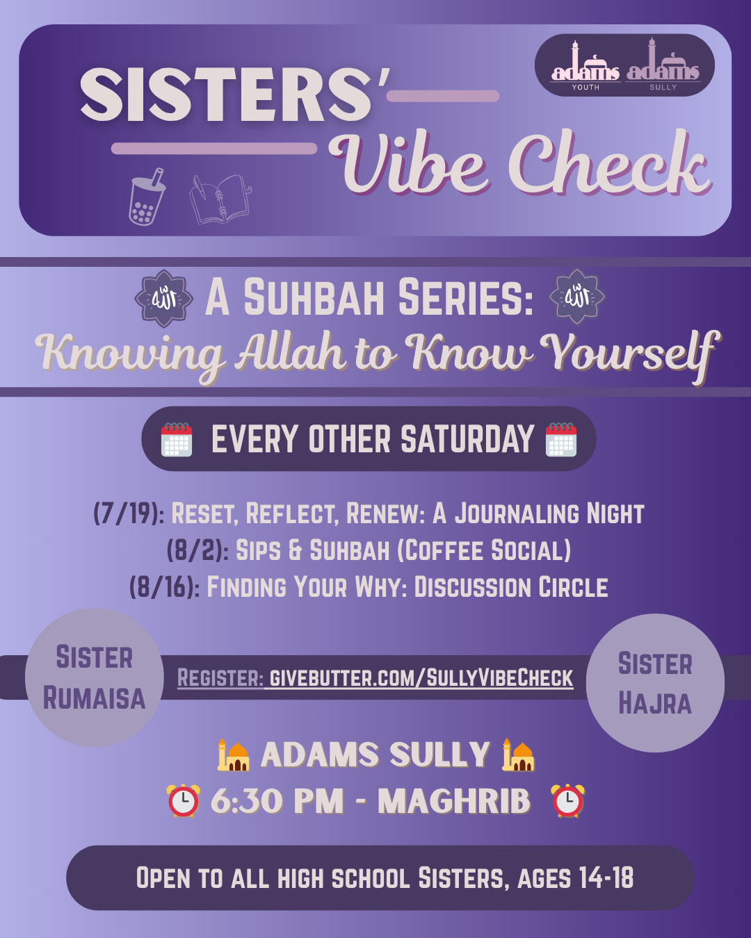 Sully Youth: Sisters' Vibe Check | Adams Center