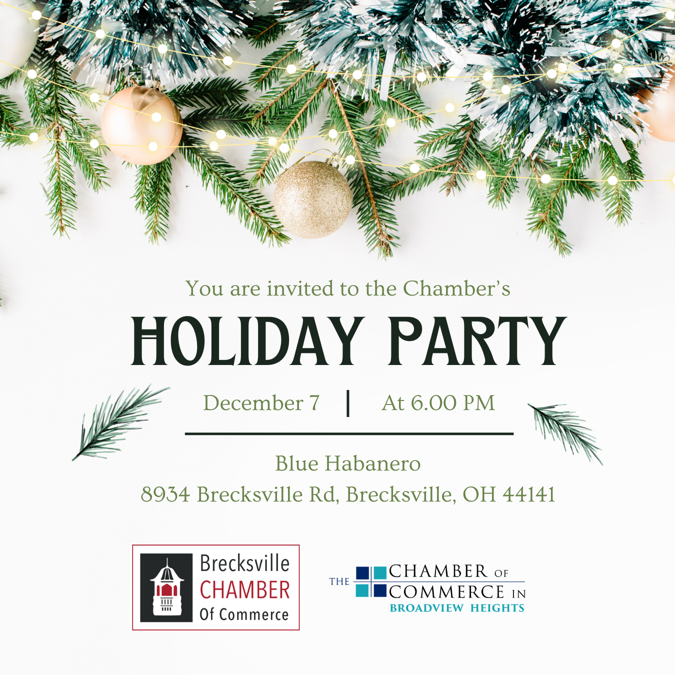 Chamber Holiday Party | Brecksville Chamber of Commerce