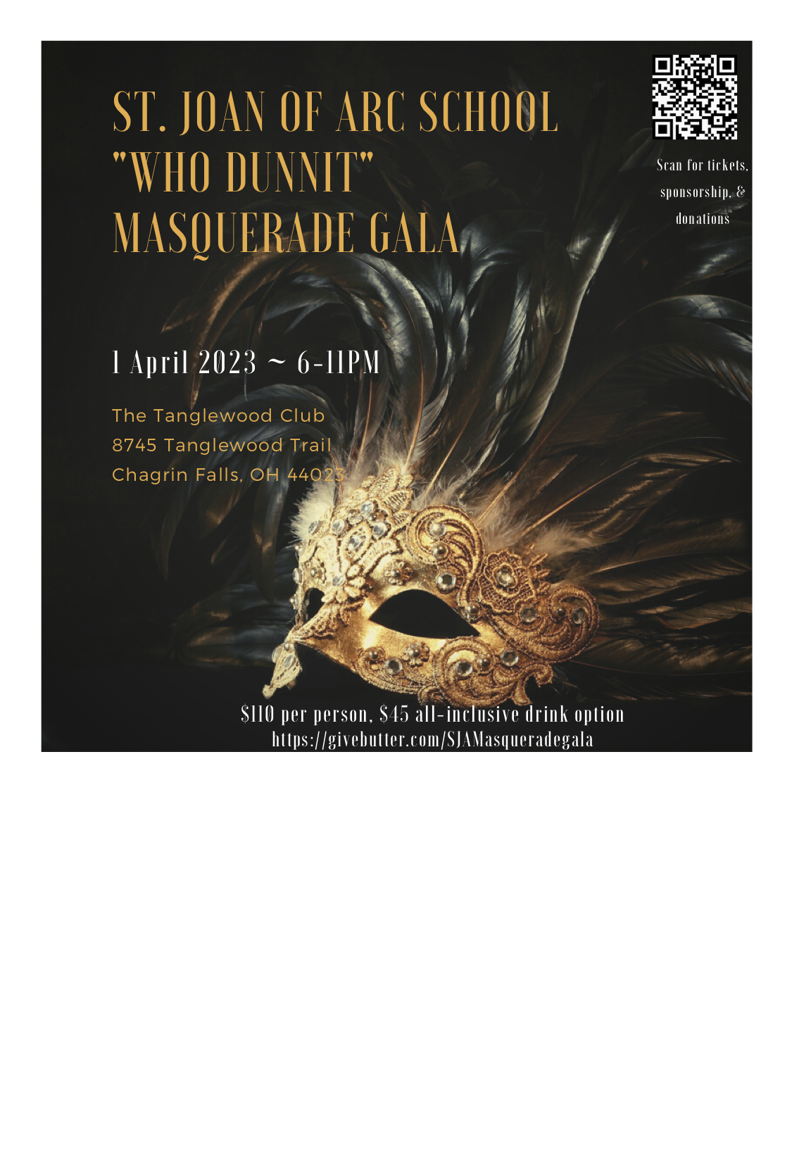 "Who Dunnit" Masquerade Gala | St. Joan of Arc of Chagrin Falls