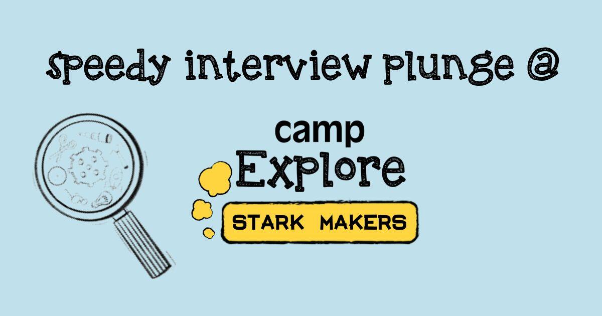 Speedy Interview Plunge - Stark Makers #1 | TomTod Ideas