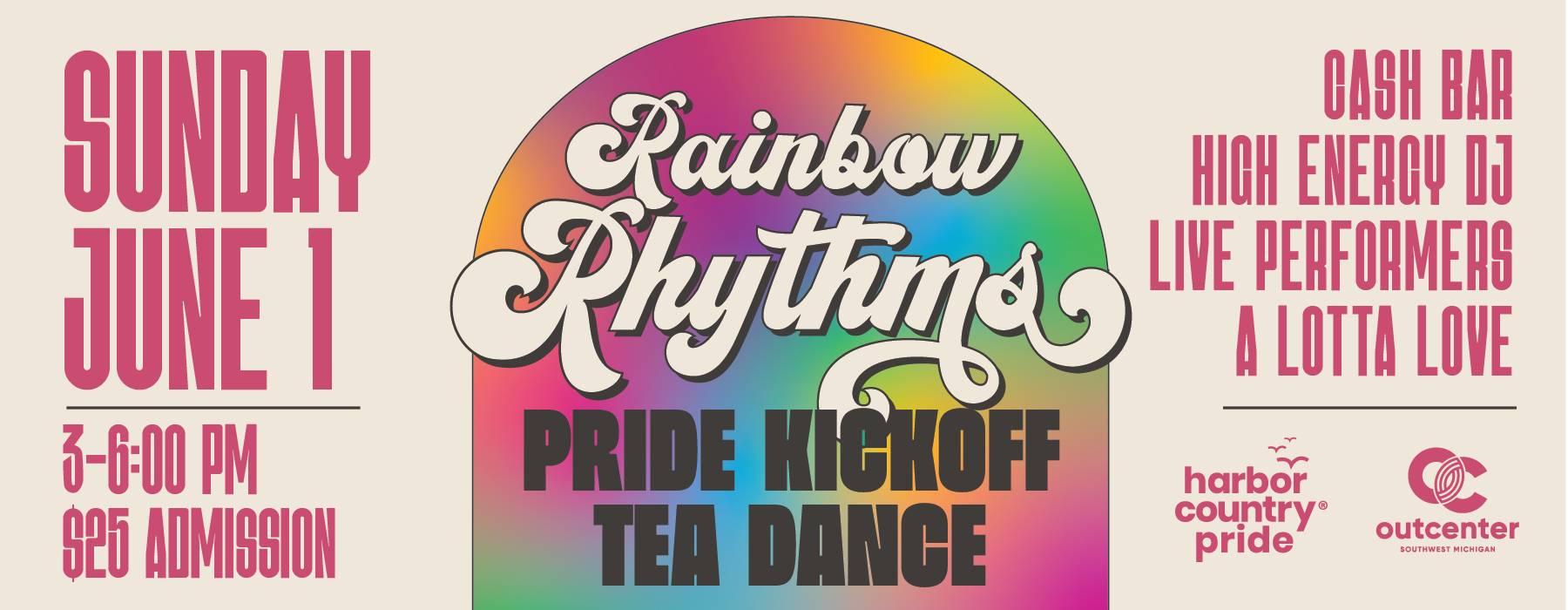 Rainbow Rhythms Pride Kickoff and Tea Dance | OutCenter Southwest Michigan