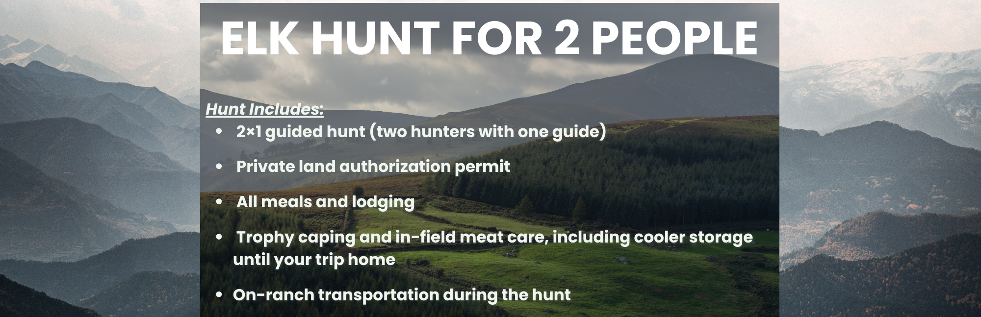 Elk Hunt Raffle Tickets | Perseverance Outdoors Co LTD