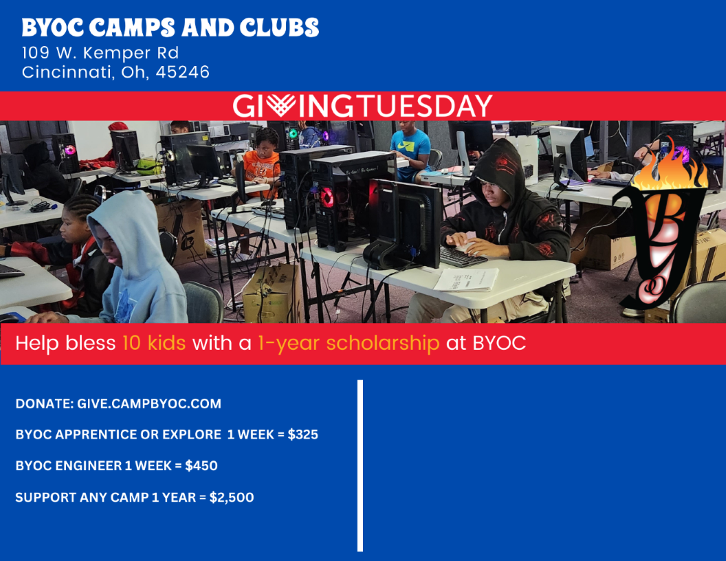 BYOC Camps and Clubs Giving Tuesday 2023