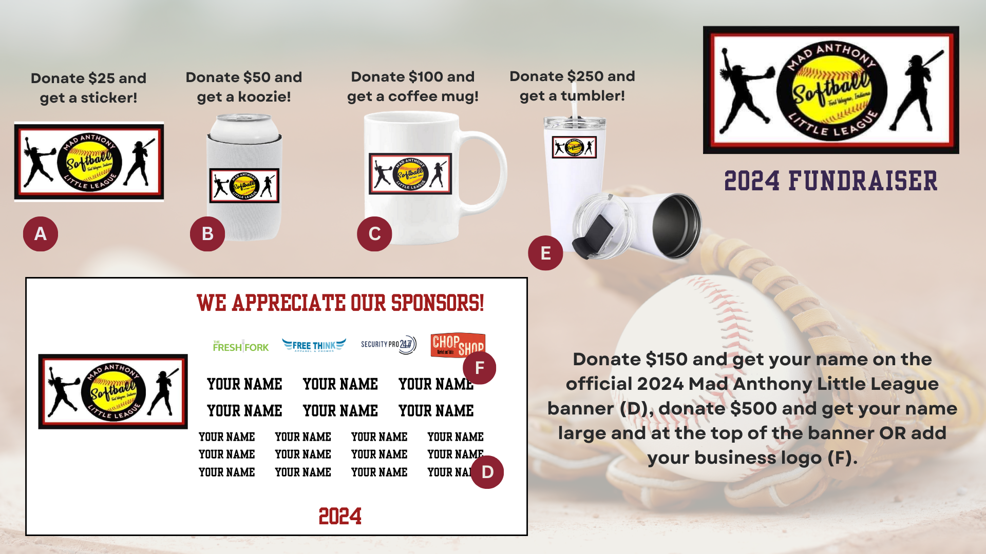 Support the Mad Anthony Softball Little League!