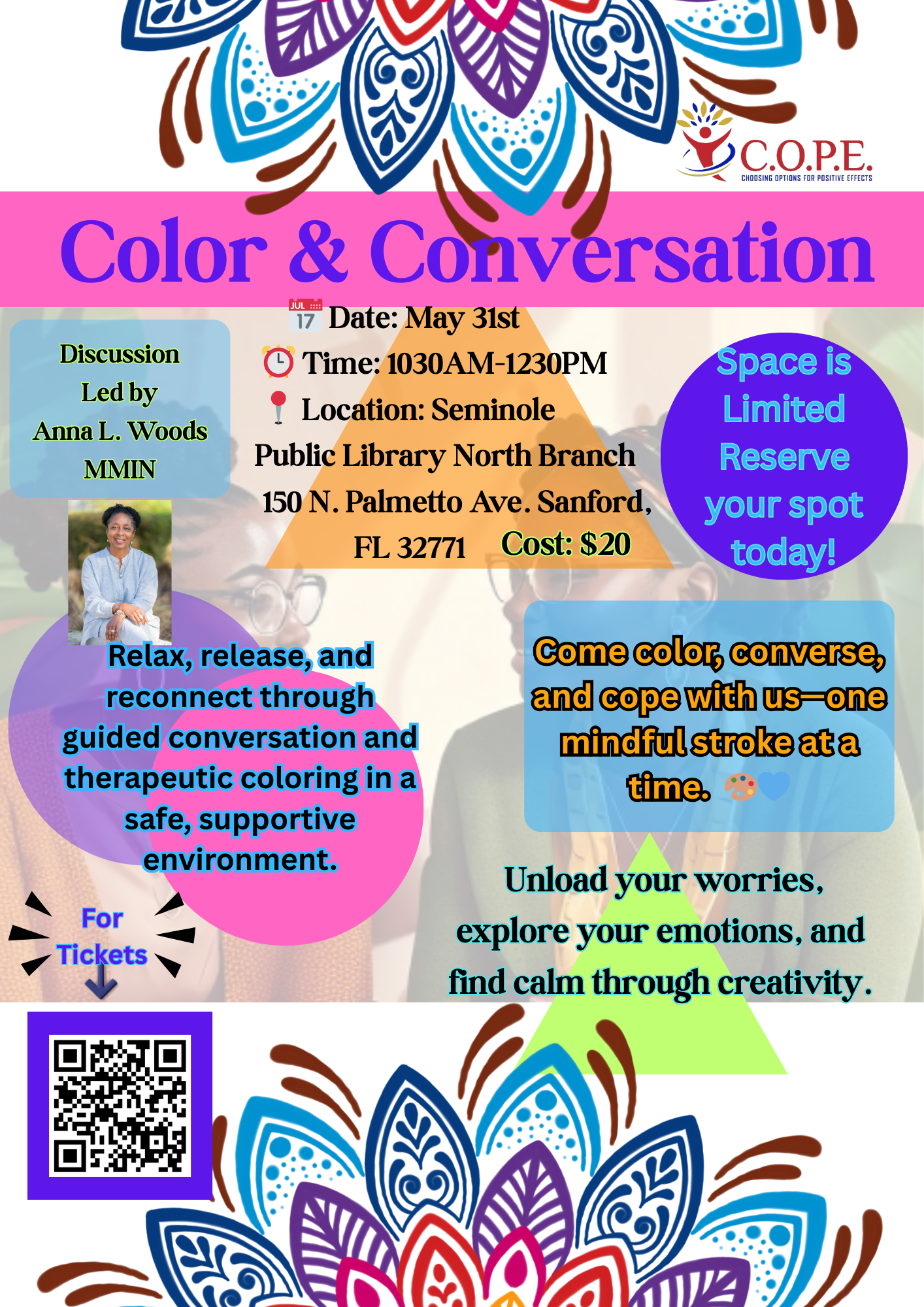 Color & Conversation Orl 5.31.25 | C O P E Mind the Mental Inc