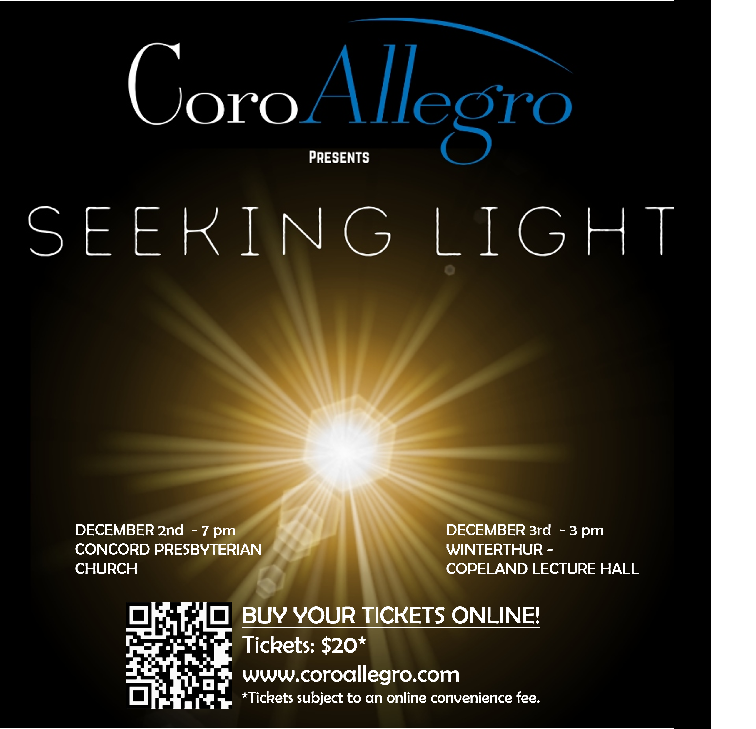 CoroAllegro's Fall 2023 Concert: Seeking Light