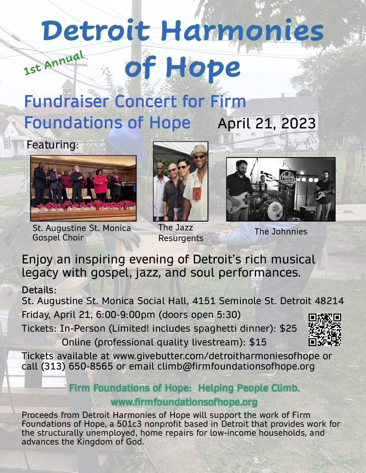 1st Annual Detroit Harmonies of Hope | Firm Foundations of Hope