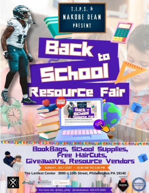 Nakobe Dean and Nikki Bagby Back to School Fair 2024