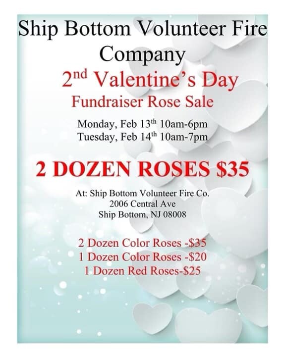 2023 Ship Bottom Vol. Fire Co. Valentine's Day Fundraiser Rose Sale ...