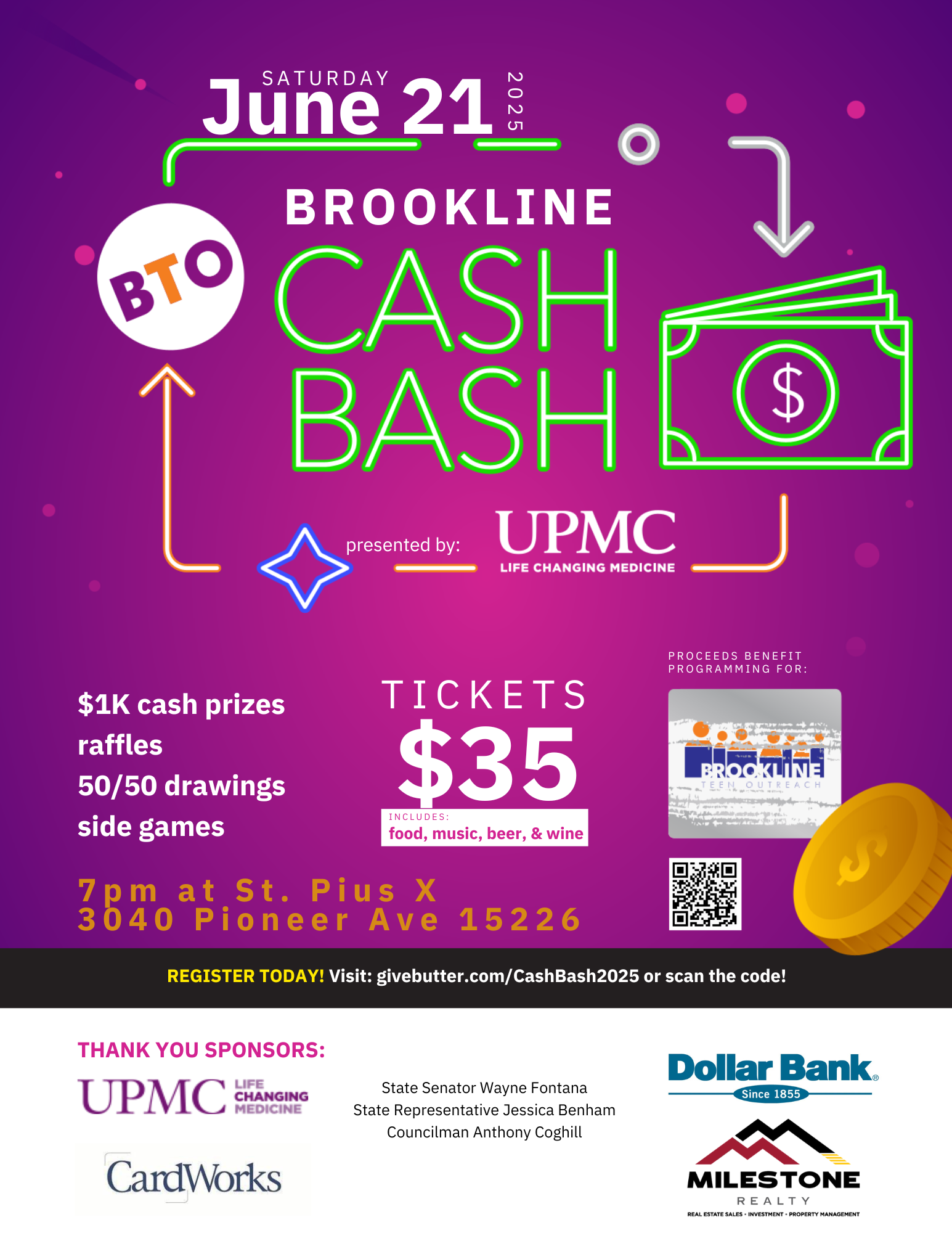 BTO Cash Bash | BROOKLINE TEEN OUTREACH
