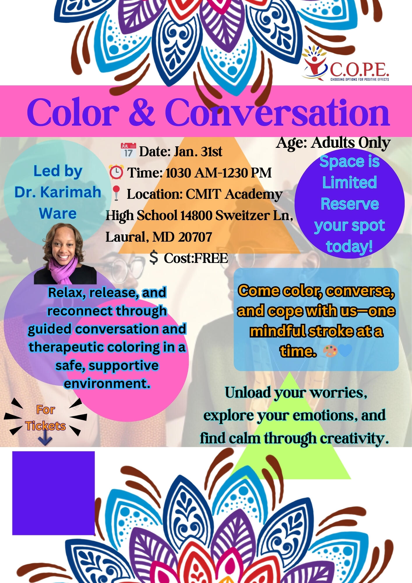 Color & Conversation PG County 1.31.26 | C O P E Mind the Mental Inc