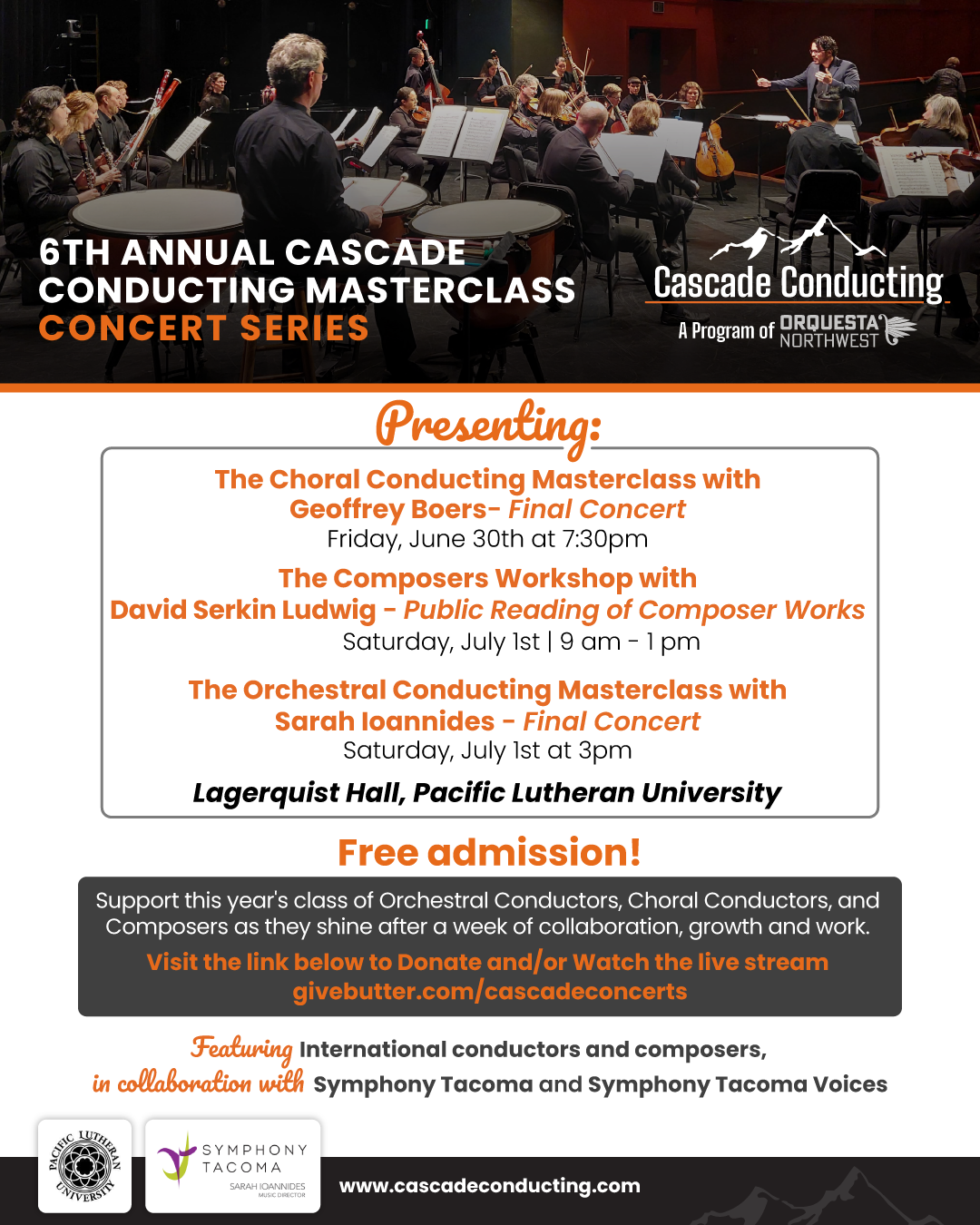 The 6th Annual Cascade Conducting Masterclass